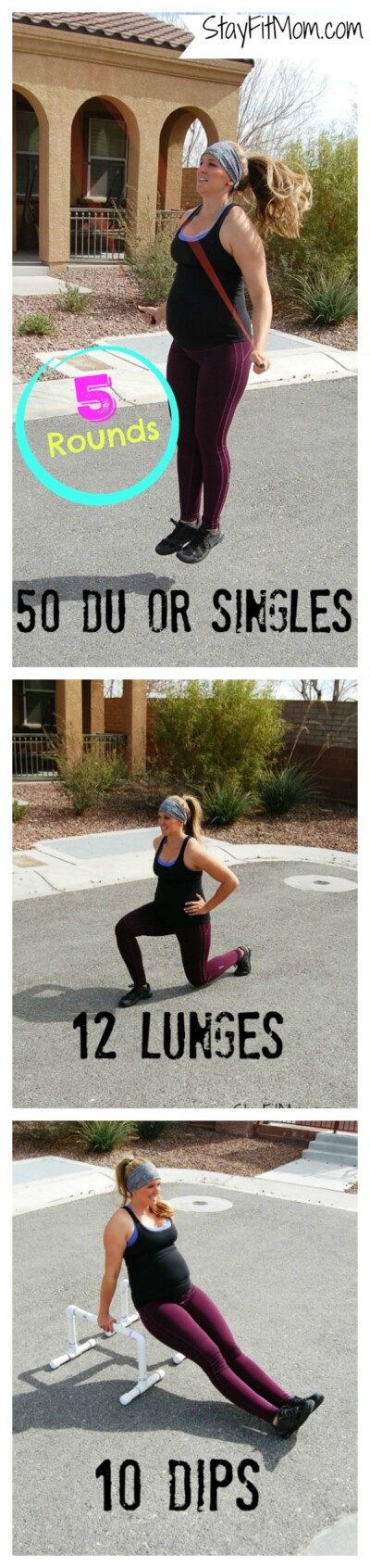 Double Unders, Lunges, and Dips - Stay Fit Mom