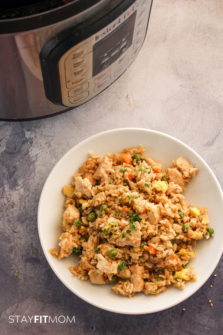 Instant Pot Chicken Fried Rice - Stay Fit Mom