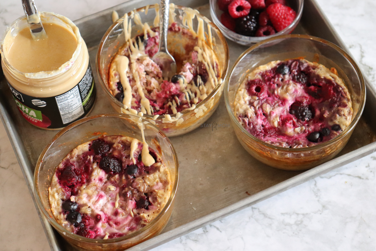 Triple Berry Baked Oats Meal Prep - Stay Fit Mom