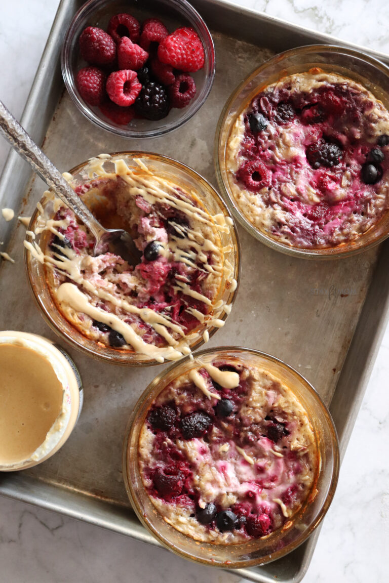 Triple Berry Baked Oats Meal Prep - Stay Fit Mom