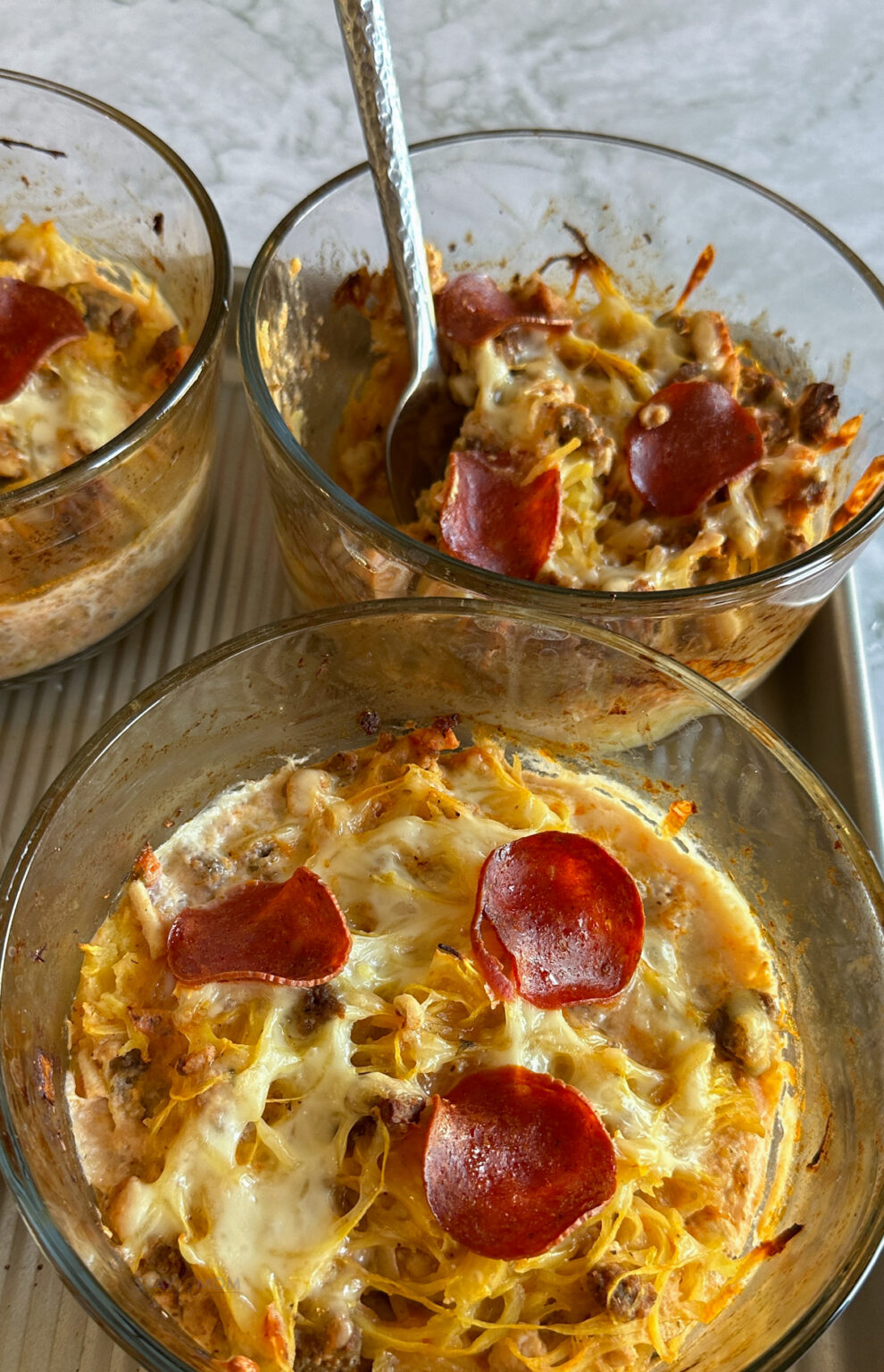 Spaghetti Squash Pizza Casseroles - Stay Fit Mom