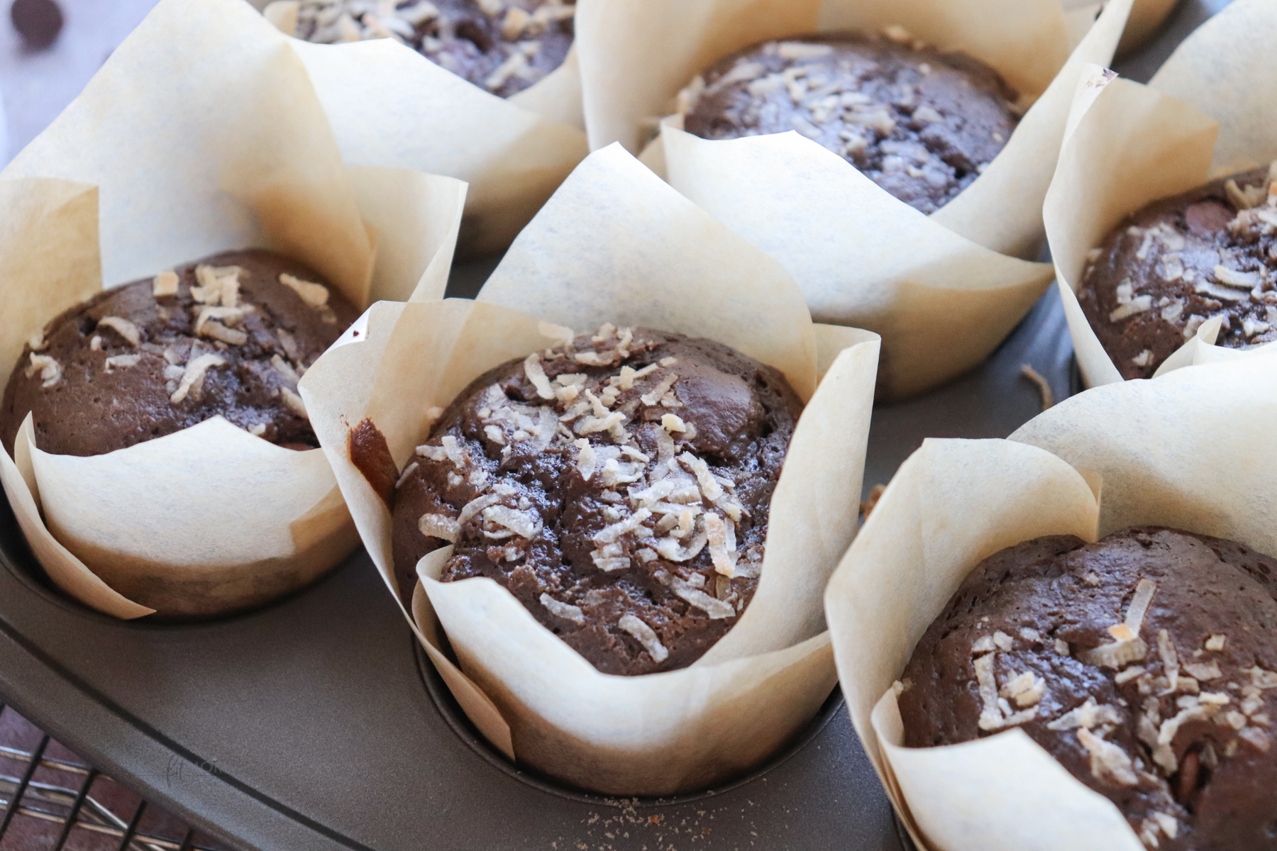 German Chocolate Protein Muffins - Stay Fit Mom