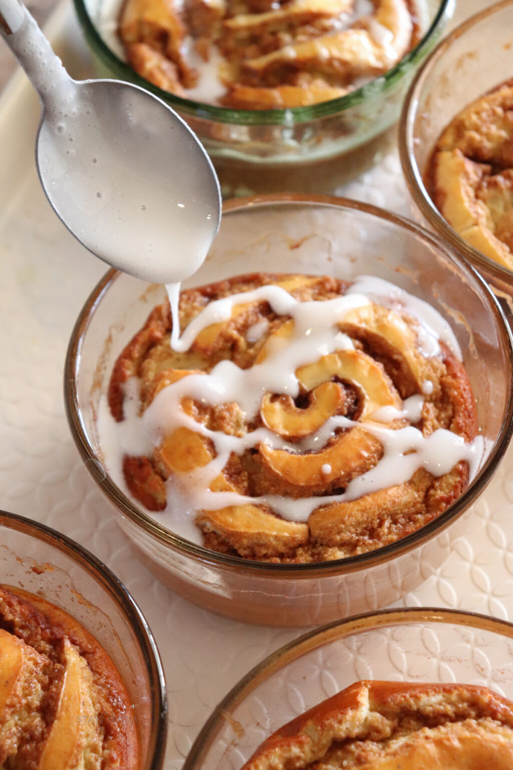 Cinnamon Roll Pancake Bowls - Stay Fit Mom