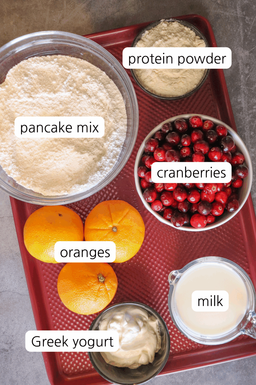 Cranberry Orange Sheet Pan Pancakes (High Protein Breakfast) - Stay Fit Mom